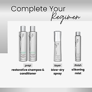 Kenra Platinum Restorative Shampoo | Ultra Fortifying | Instantly Fortifies To Restore Smoothness, Suppleness, & Shine | Restores Broken Hair Bonds From Within | All Hair Types | 8.5 fl. oz