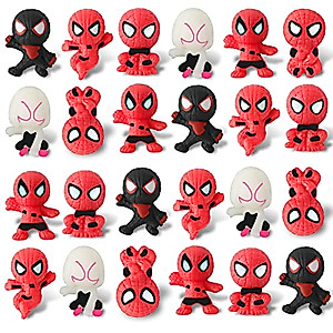 Spider Birthday Party Favors for Kids, 24pcs Mini Mochi Easter Egg Fillers Gift Squishy for Kids, Cute Squishies Pack Gift for His Amazing Friends Boys Girls, Bulk Things Used for Easter Eggs Hunt Treasure Box Prizes Goodie Pinata Filler