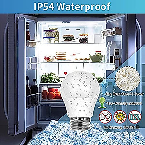 KINDEEP 7W Refrigerator Light Bulb, A15 LED Bulb, 60 Watt Equivalent, Daylight White 5000K, 700LM, Waterproof Appliance Fridge Light Bulb, Ceiling Fan, Non-Dimmable, E26 Medium Base, 2 Pack