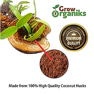 Coco Coir Brick Pack of 4 (1.4 LB/Brick) | Expands to 40L | Coco Coir Fibre Reptile Substrate | Garden Soil for Plants | 100% Organic Compressed Coconut Coir Bricks, Coconut Husk for Planting