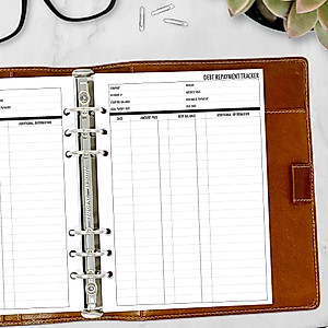 A5 Debt Repayment Planner Insert Refill, 5.83″ x 8.27″, Fits 6-Rings Binders - Filofax, LV GM, Moterm, Choice of Quantity