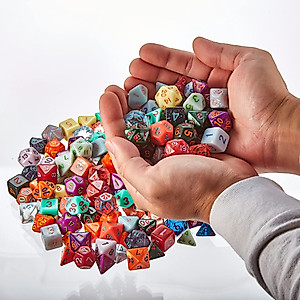 Wiz Dice Bag of Splendor - 140 Polyhedral Dice in 20 Sets - Complete Collection of Series IV Dice in Embroidered Dice Bag - TTRPG Role-Playing Bulk Tabletop RPG Gaming Accessories - D20 D6 D4