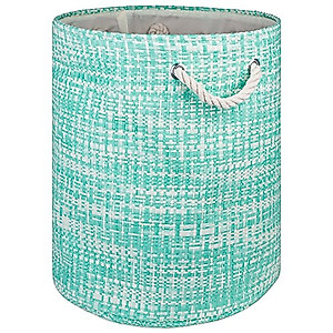DII Woven Paper Storage Bin, Tweed, Aqua, Large