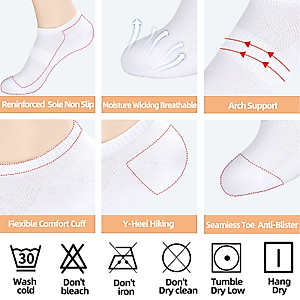 inhees 8 Pairs Ankle Socks Women's Thin Athletic Running No Show Low Cut Short Socks