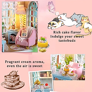 Flever Dollhouse Miniature DIY House Kit Creative Room with Furniture for Romantic Valentine's Gift (Manxing Dessert Shop)