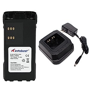 NTN9858C 2100mAh Ni-MH Battery with WPLN4114AR NO-IMPRES Charger Compatible for Motorola Radio XTS2500 XTS1500 PR1500 MT1500