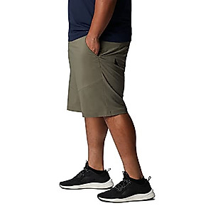 Columbia Men's Tech Trail Short, Stain Resistant, Sun Protection, Stone Green, 36
