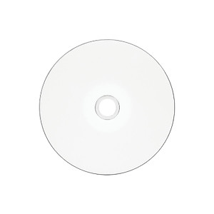Verbatim DVD-R 4.7GB 16X DataLifePlus White Inkjet Printable Surface, Hub Printable - 100pk Tape Wrap & CD-R 700MB 52X White Inkjet Hub Printable Recordable Media Disc - 100pk Spindle