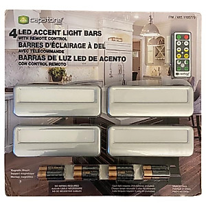 Capstone 4 LED Accent Light Bars with Remote control Battery operated