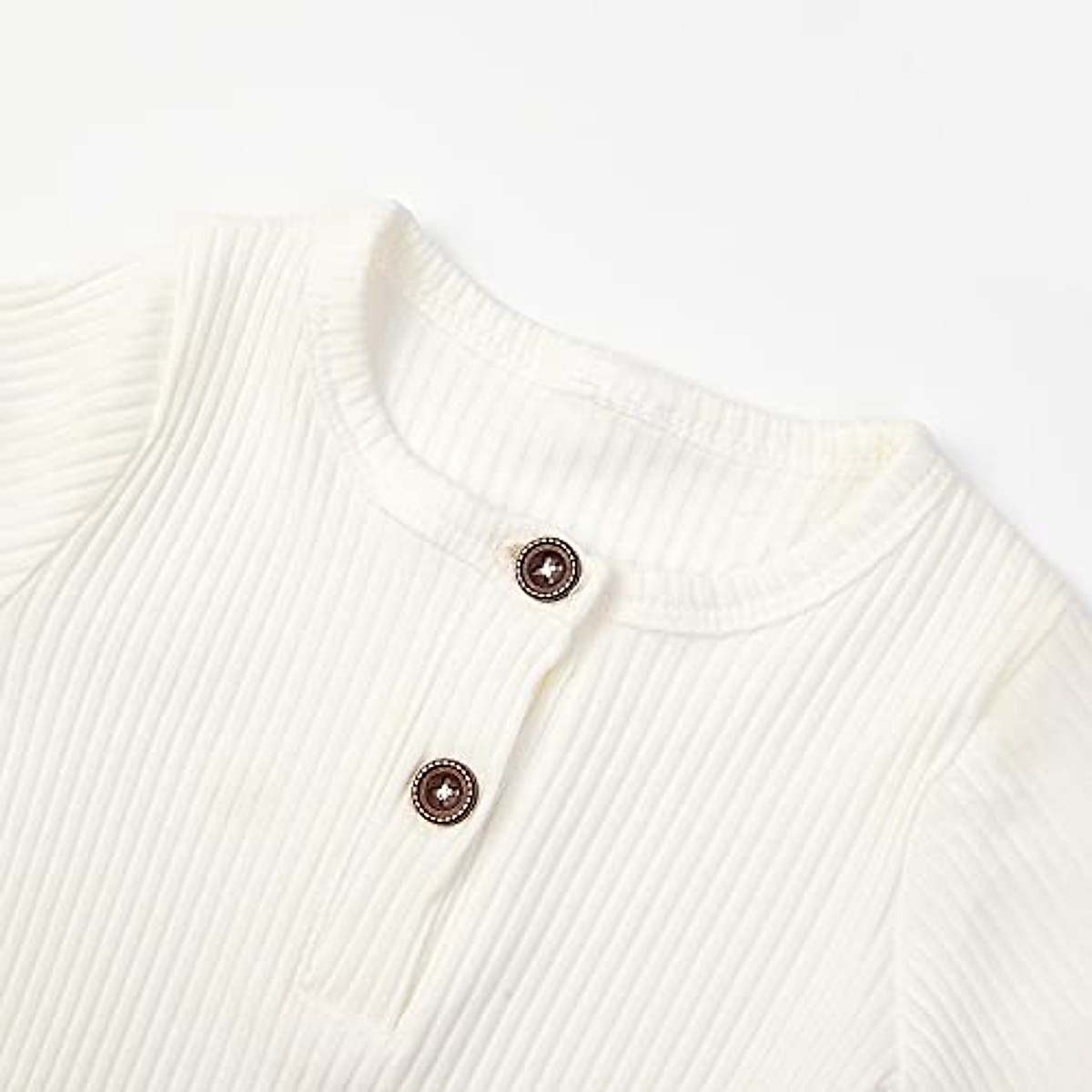 Uhnice Unisex Newborn Baby Girl Boy Clothes Summer Romper Button Bodysuit One-Piece Jumpsuit Outfits (White, 90/9-12 Months)