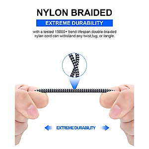 Larxavn RCA Cables, Hi-Fi Sound, Nylon Braided, Shielded RCA Audio Cable for Home Theater, HDTV, Amplifiers, Speakers- 5 Feet