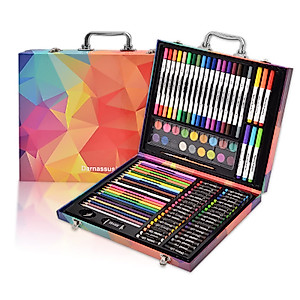 Darnassus 132-Piece Art Set, Deluxe Professional Color Set, Art Kit for Kids and Adult, With Compact Portable Case