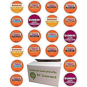 Variety pack of Dunkin Donuts Coffee K Cups for All Keurig K Cup Brewers - (6 flavors, NO DECAF, 4 K cups each flavor, Total of 24)