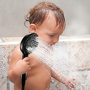 G-Promise High Pressure Dual Shower Head with Handheld Combo | 8 Settings Fixed Shower Head Built-in 3-Way Diverter | 72 Inch Stainless Steel Flexible Hose | 8 Spray Modes Handheld Shower Head