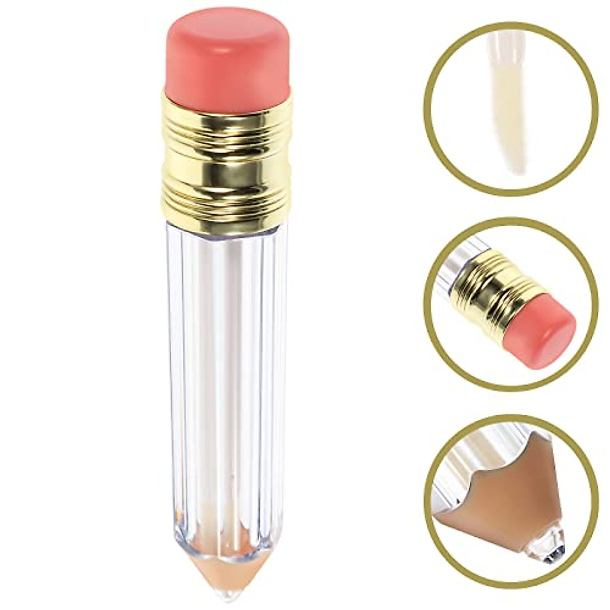 BEOSOFLOY 12pcs Clear Pencil Lip Gloss Tubes 5ml Mini Reusable Clear Empty Lip Gloss Containers Tube with Wand Mini Lip Gloss Tube for Girls DIY Lip Samples