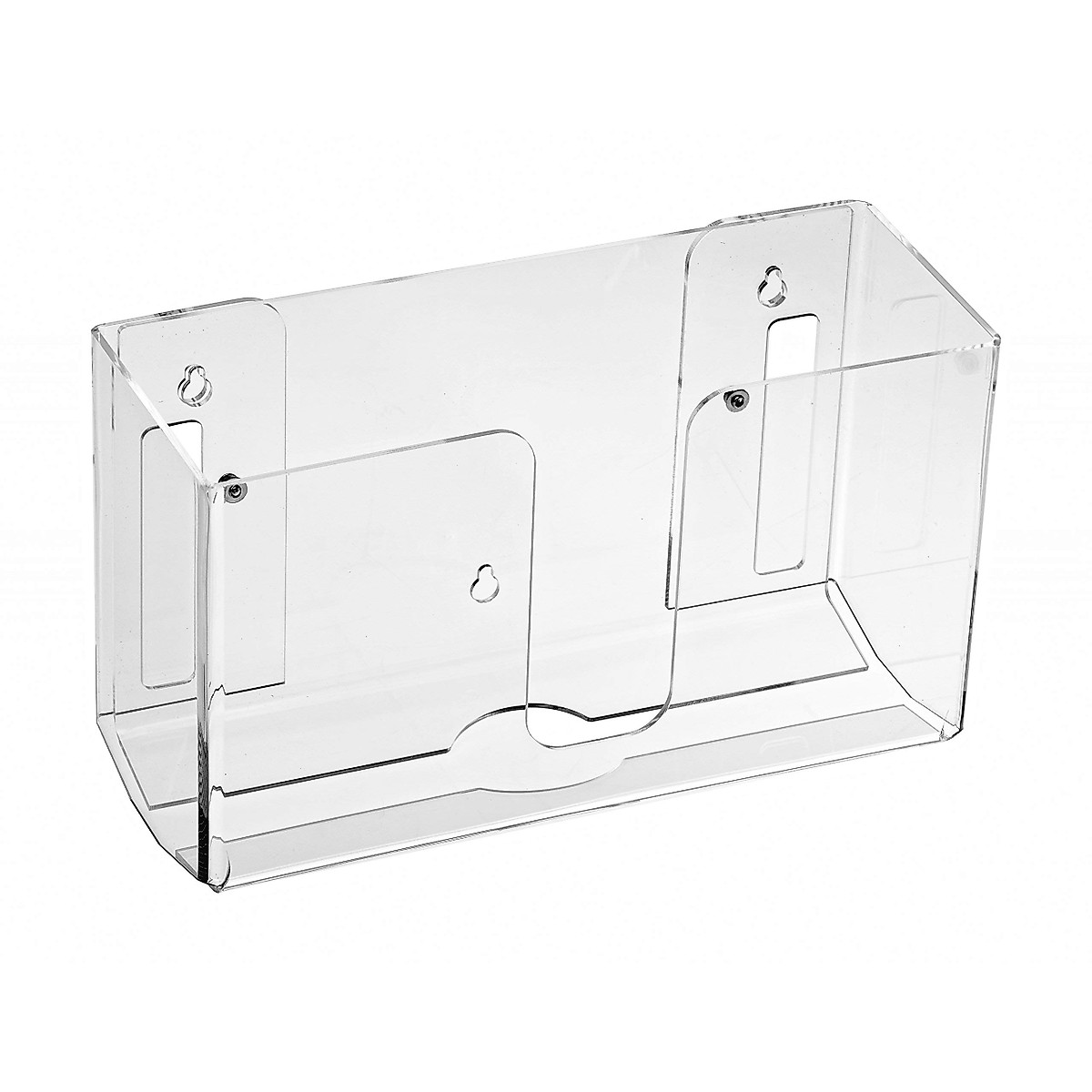 Alpine Industries Acrylic Wall-Mounted Paper Towel Dispenser - Single or Multiple Towel Retrieval - Bi Fold and C Fold (Clear)