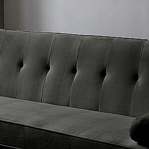 Eafurn Convertible Sofa Bed, Adjustable Modern Futon Couch-Breathable Fabric Folding Lounge Loveseat Reversible Daybed Easy to Clean-Ideal for Bedroom, 72", Grey