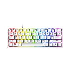 Razer Huntsman Mini 60% Gaming Keyboard: Fast Keyboard Switches - Linear Optical Switches - Chroma RGB Lighting - PBT Keycaps - Onboard Memory - Mercury White