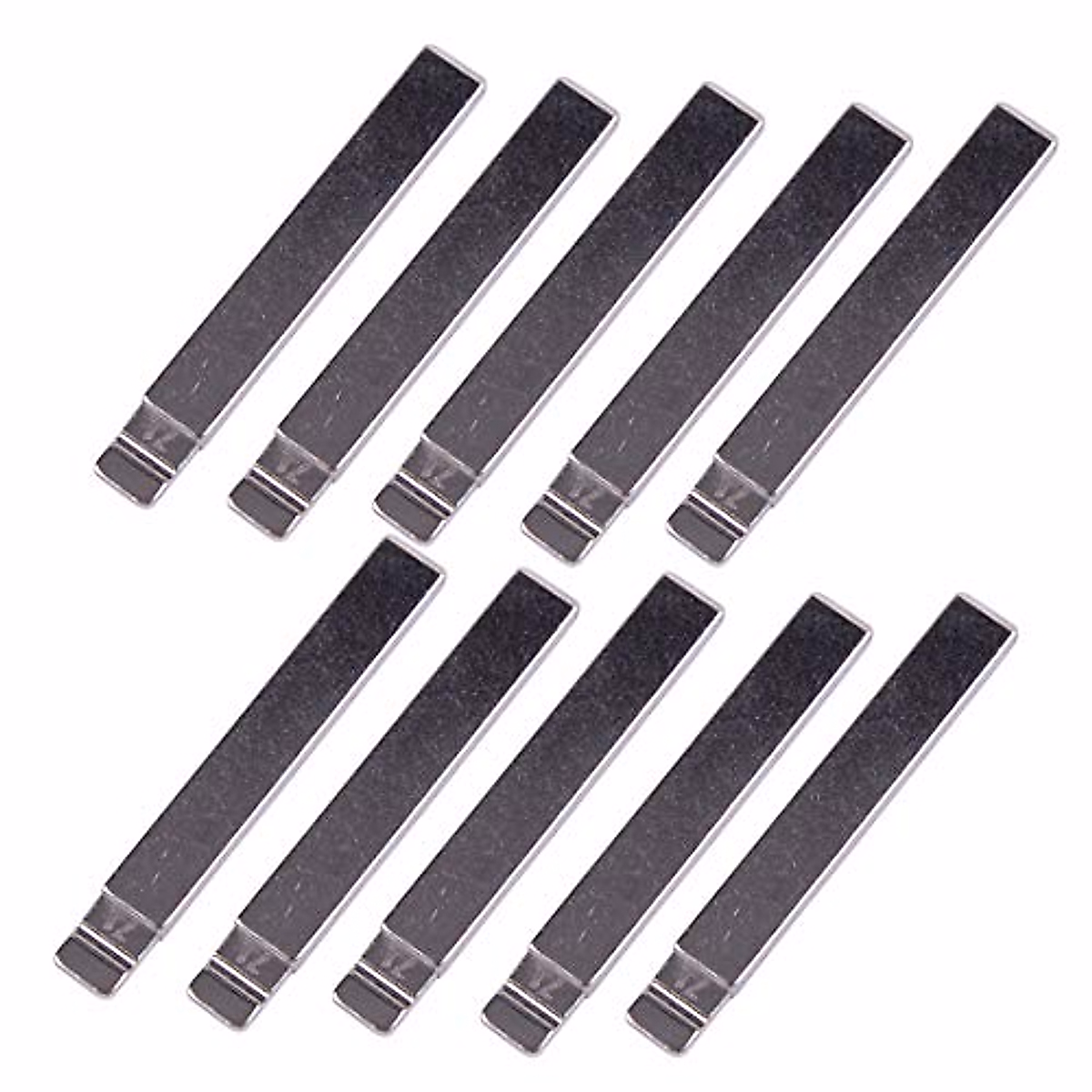 LETAOSK 10pcs Silver Flip Blank Uncut Key Blade 71 Fit for GM Buick Cruze HU100 Remote B-Series