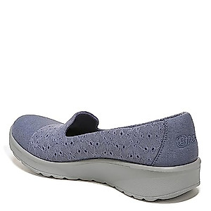 BZees Womens Galaxy Slip-On Folkstone Blue Eyelet 8.5 W