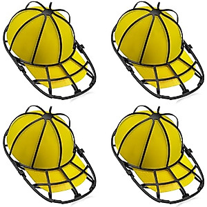 Coopache 4 Pack Hat Washer for Baseball Cap Washer Cage for Washing Machine,Ball Cap Washing Frame Hat Cleaning Holder Protector for Dishwasher