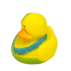 Cool Rubber Ducks (2") Standard Size. (12 Pack) Cute Duck Bath Tub Pool Toys. (Luau Rubber Duckies)