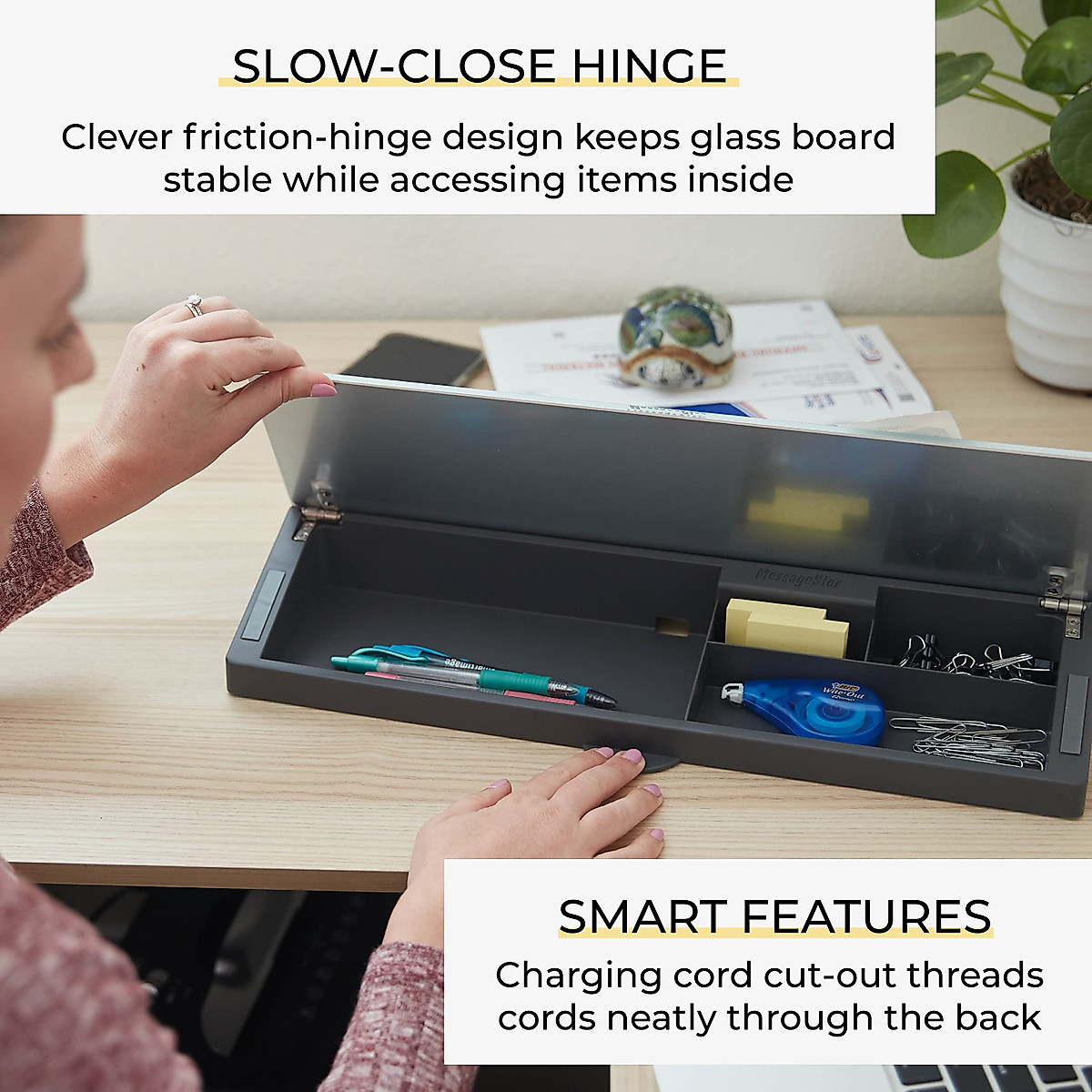 ECR4Kids MessageStor Keyboard Write and Store, Desk Organizer, Assorted