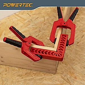 POWERTEC 6-PC Set, Universal Fence Clamps with 6" Positioning Squares, For Table Saws, Router Tables, Clamping Squares, Drill press tables, Mitre Saws, 71782