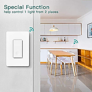 TREATLIFE 3 Way Smart Switch 4 Pack, 2.4GHz WiFi Light Switch 3 Way Switch Works with Alexa and Google Home, Needs Neutral Wire, No Hub Required