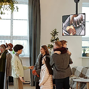 WALI Ceiling TV Mount, Full Motion Adjustable TV Mount Bracket Fits Most LED, LCD, OLED 4K TVs 26 to 65 inch, up to 99lbs, VESA 400x400mm (CM2665-P), Black