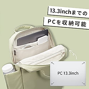 Elecom BM-OF04GN2 Off-toco Computer Case, 3-Way PC Backpack, Business & Casual, Green, Size M