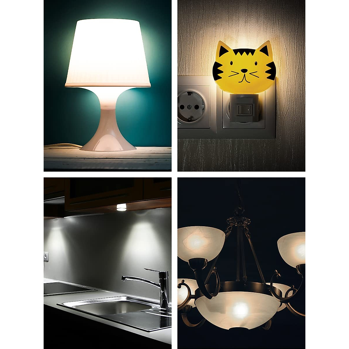 Mandala Crafts Low Wattage Light Bulbs for Signs and Indicators G40, S11, 7.5 W, E26 Base, 6 Pack