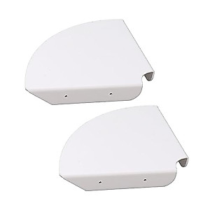 Corner Shelves, Fashion High Strength Wall Mount Floating Corner Shelves Easy Installation 2pcs Large Space for Shower Room (White)