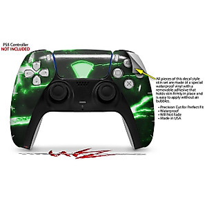 WraptorSkinz Skin Wrap compatible with Sony PS5 DualSense Controller Radioactive Green (CONTROLLER NOT INCLUDED)