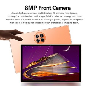2 in 1 Tablet with Keyboard, 10.1 inch Tablet Support 4G LTE Cellular, Android 12, 8+256GB, 2.4/5G WiFi, MT6755 8 Core CPU, 8MP+16MP Tablet PC (US Plug)
