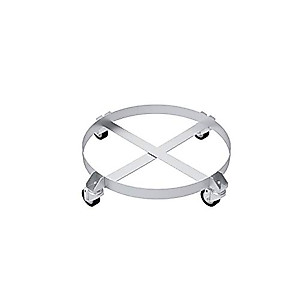 SHOPCraft Heavy Duty Steel Drum Dolly, 1000 lbs Capacity Barrel Drum Dolly with Heavy Duty Non Marking Swivel Casters, Dolly Fits 35 gal & 55 Gal Drum Non Tipping Industrial Grade Dolly