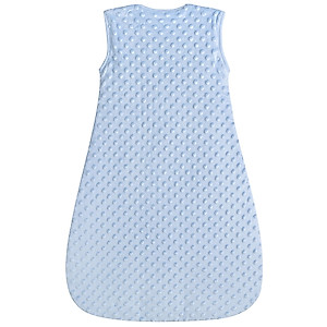 BABYINABAG Summer Model Baby Sleeping Bag and Sack, Plush Minky Dot, 1.25 Tog for Infants and Toddlers (Small (3-11 mos))