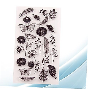 SEWACC Transparent Stamps Scrapbooking Stamps Clear Stamps Silicone Stamps Seal Account Lip Gloss