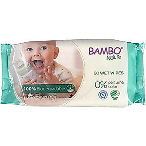 Bambo Nature Bio Baby Wipes: 100% Biodegradable, 50 Count
