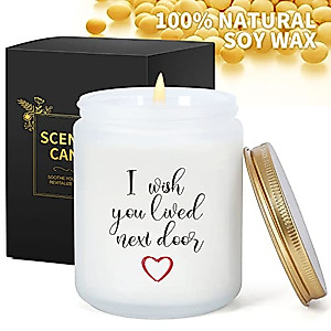 Lavender Scented Candle - Best Friend Gift for Women, Birthday Gifts for Best Friend, Mom, Girlfriend, Bestie, BFF, Daughter, Coworker, Colleague