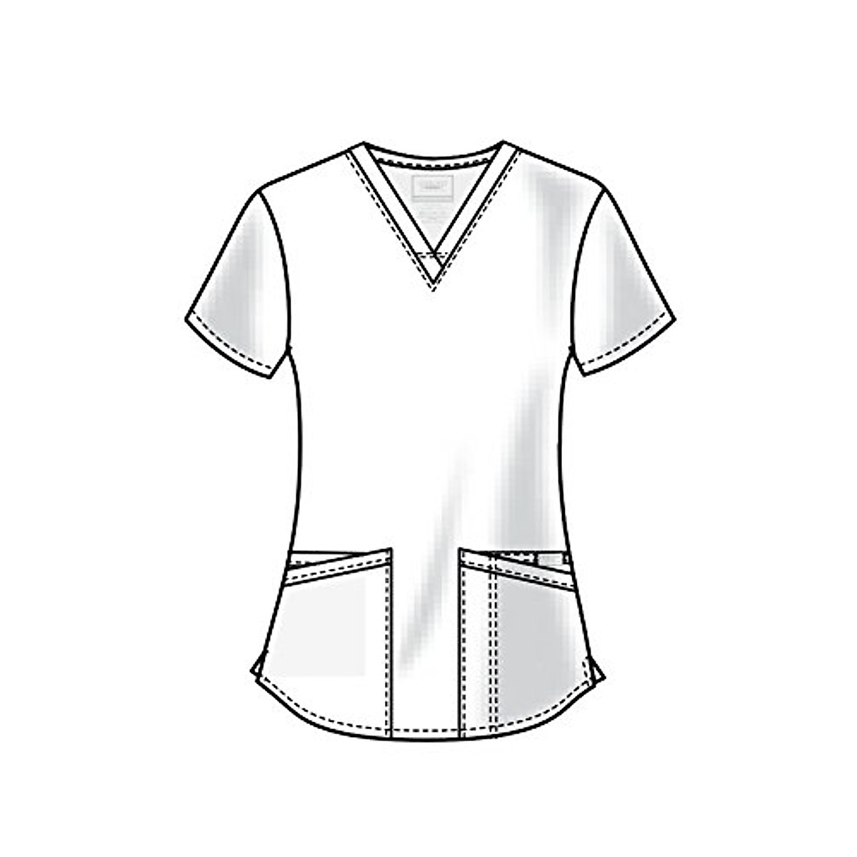 CHEROKEE Workwear Professionals Women Scrubs Top V-Neck WW665, L, Black