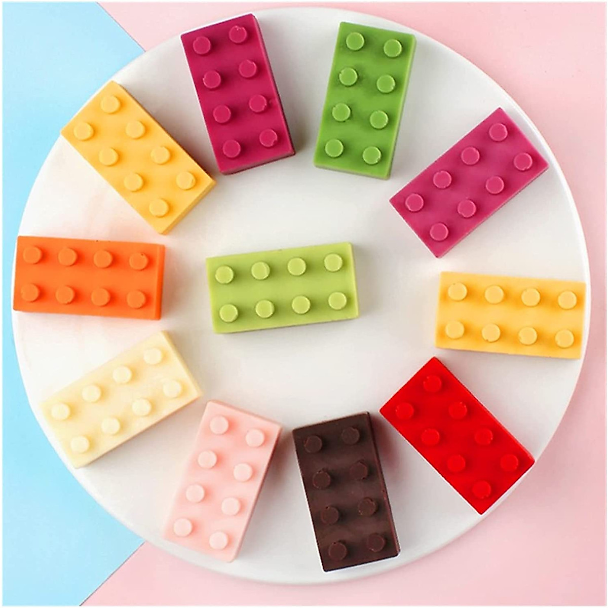 Metal Ice Cube Trays for Freezer with Easy Release Handle,and Building Brick Ice Tray or Candy Mold for Lego Fans,2pcs Ice Freezer Molds