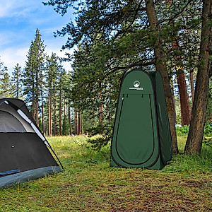 Pop Up Pod - Privacy Shower Tent, Dressing Room, or Portable Toilet Stall with Carry Bag for Camping, Beach, or Tailgate by Wakeman Outdoors (Green)