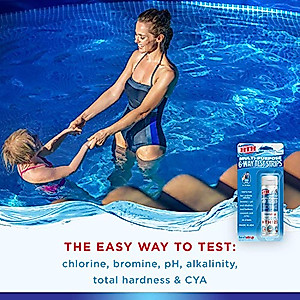 HTH 1274 Multi-Purpose 6-Way Test Strips Swimming Pools Chemical Tester, 30 ct