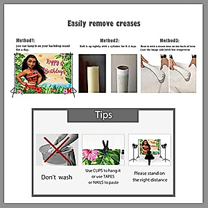 7x5ft Moana Birthday Party Backdrop Photo Summer Sea Moana Background Photography Princess Girls Birthday Cake Table Decoration