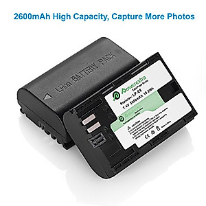 Powerextra 2 Pack Replacement Canon LP-E6, LP-E6N Battery for Canon C700, XC15, EOS 60D, 70D, 80D, 5D Mark II III and IV, 5DS, 5DS R, 6D, 7D Cameras BG-E14, BG-E13, BG-E11, BG-E9, BG-E7, BG-E6 Grips