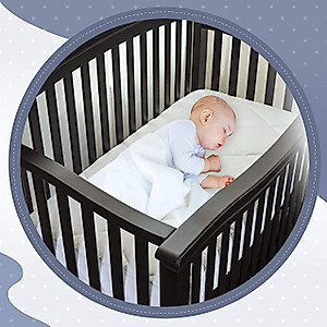 MAXI Crib Size (28 X52) Mattress Pad - Luxurious Cotton Sateen Mattress Protector - Soft and Breatheable Mattress Cover - Mattress Pad Protects Mattress from Dust, Dirt, Spills, and Stains.