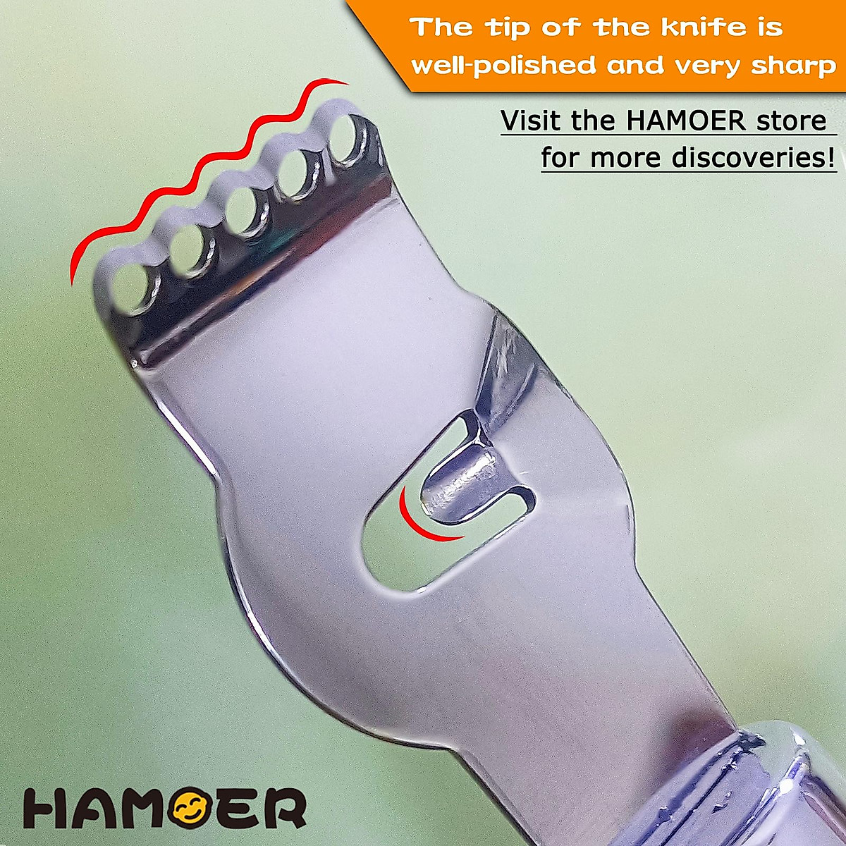 HAMOER Lemon Citrus Zester Tool Cheese Grater for kitchenaid-Multipurpose grooved channel knife scraper,Stainless steel blade and ergonomically designed curved handle