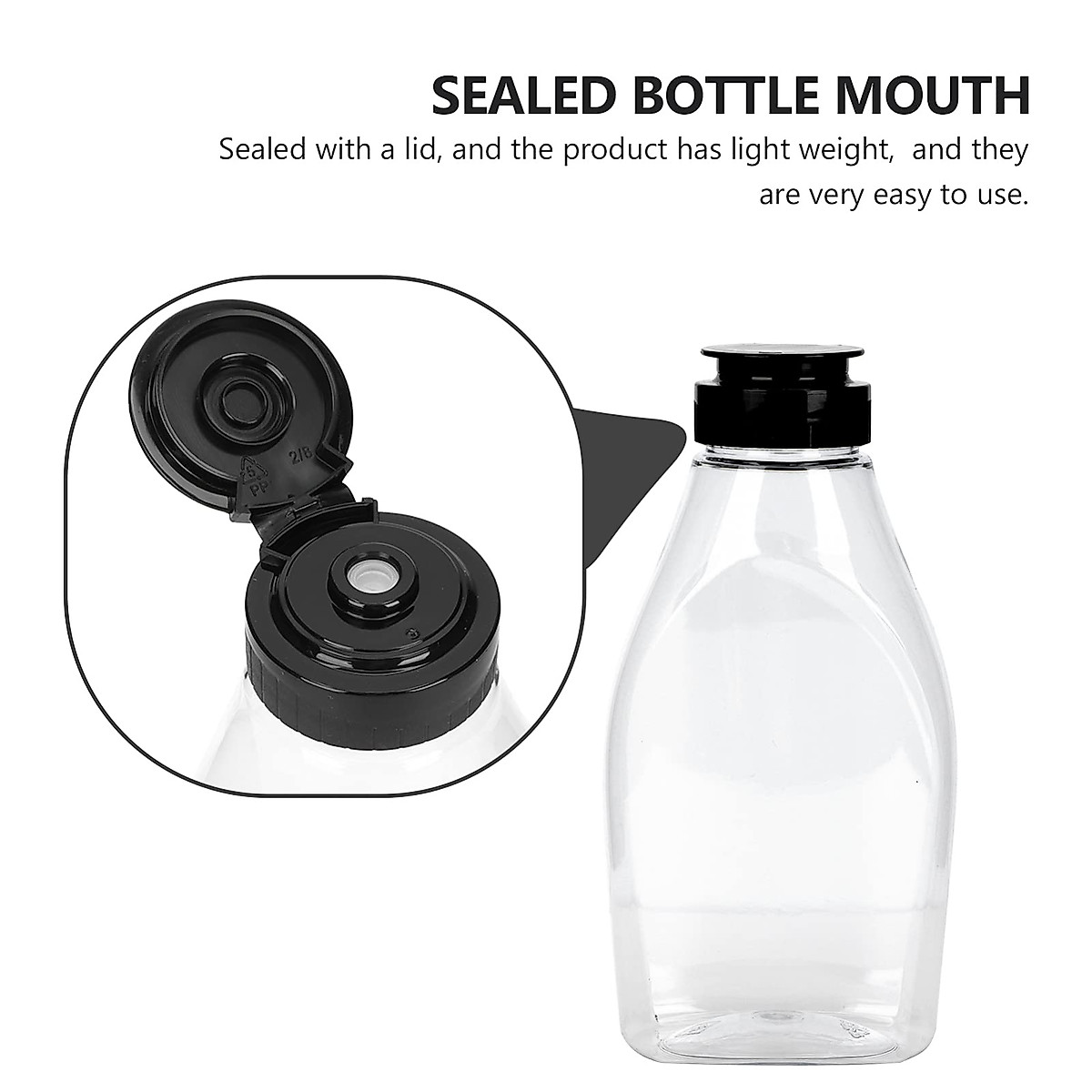 Alipis Seasoning Bottles 4pcs Honey Bottle Glass Jar Jam The Pet Jar Sugar Pot