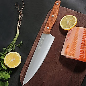 YUSOTAN Santoku Knife-Chef Knife,Multi-Designed Handles In Various Materials (Rosewood Chef Knife-7 inch)